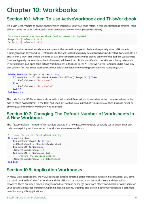 Free Excel VBA Book